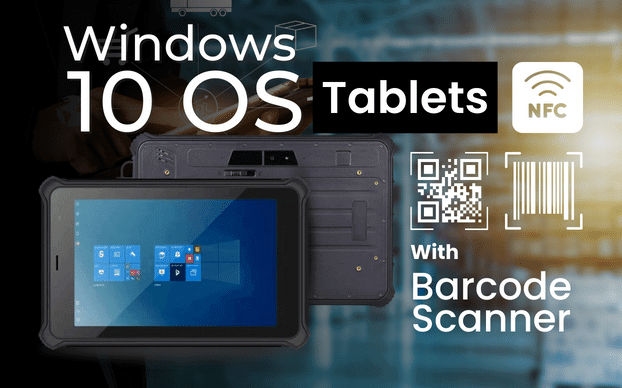 Rayoungtek Rugged Tablets with Windows 10 OS with Barcode Scanner and