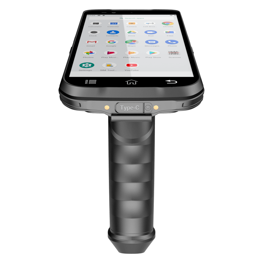 Android Pistol Grip Inventory Barcode Scanner Handheld Mobile Computer ...