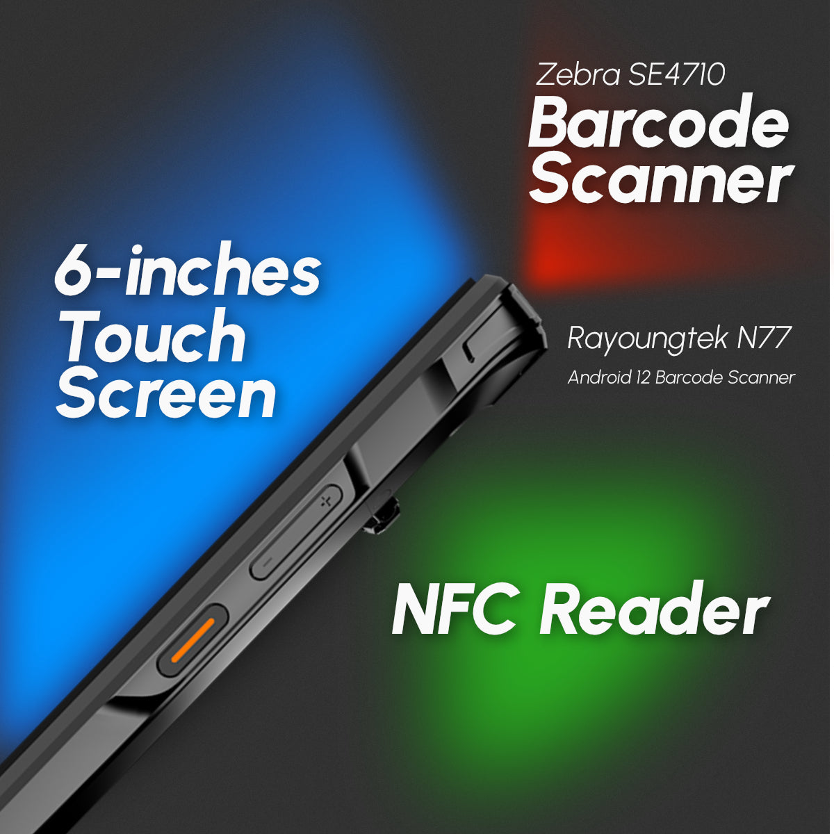 N77 Mobile Computer - Android 12 OS Slim Body Built-in 2D Scanner NFC ...